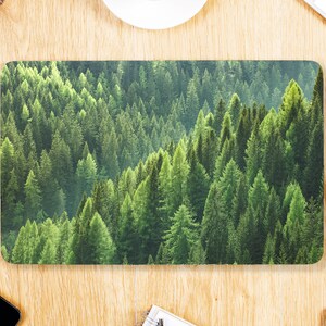 Misty Green Forest Mountain Tree Texture UNIVERSAL Laptop Skin, MacBook ...