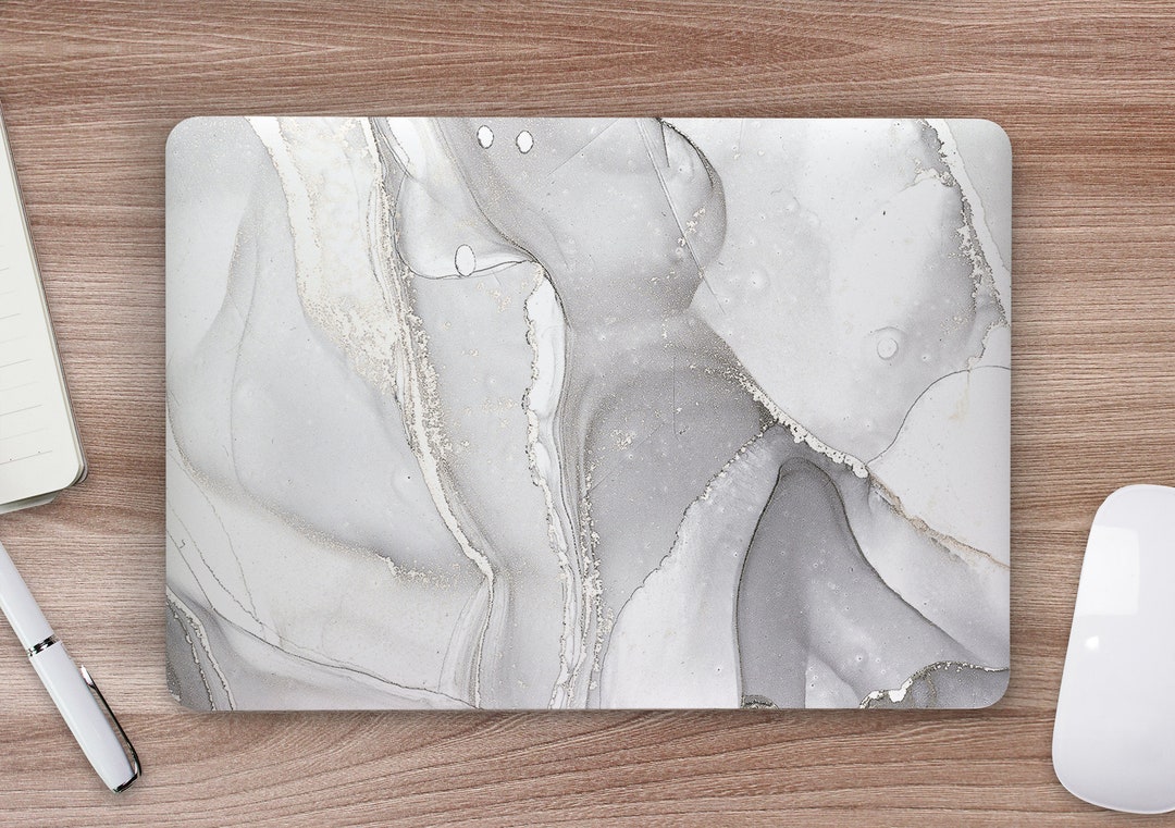 Shades of Grey Marble Stone Geode Metallic UNIVERSAL Laptop Skin ...