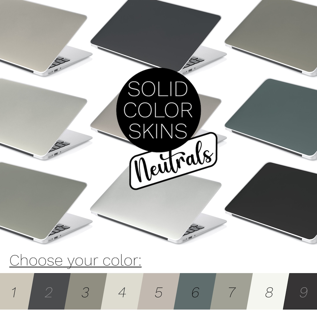 NEUTRALS SOLID COLOR Laptop Skins Choose Your Color! Universal Laptop ...