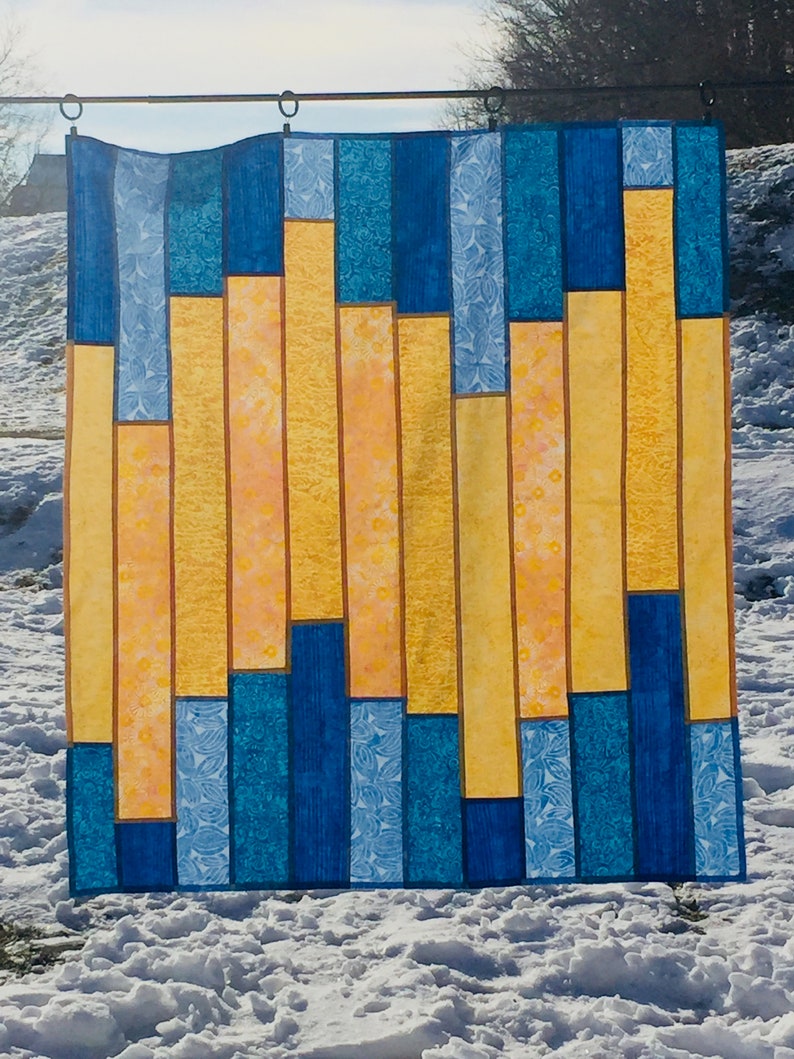 Glimmer stained glass patchwork window hanging pattern | Etsy