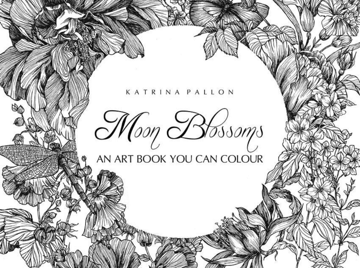 Moon Blossoms Colouring Book - Etsy