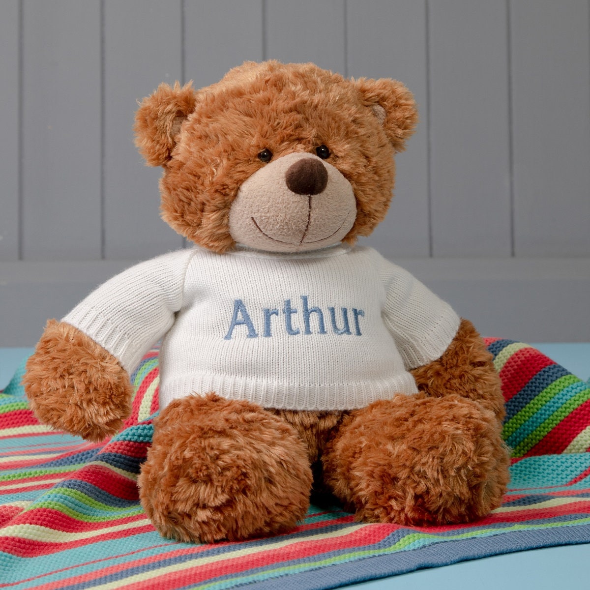 Personalised Aurora Brown Bonnie Bear Large Teddy Soft Toy | Etsy