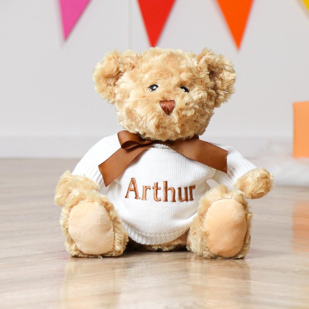 Personalised Keel Toys Dougie Bear | Medium | Custom Embroidered Name ...