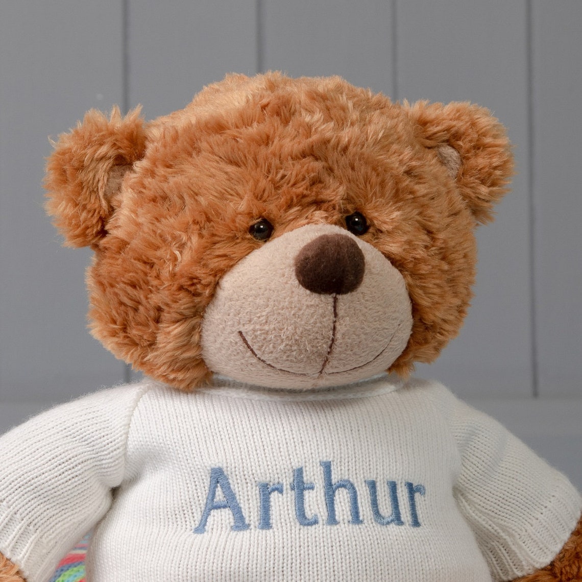 Personalised Aurora Brown Bonnie Bear Large Teddy Soft Toy | Etsy