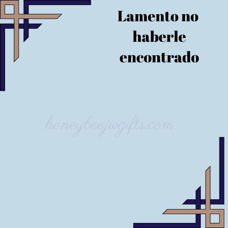 Spanish Sorry I Missed You Sticky Notes for the Field Ministry of ...