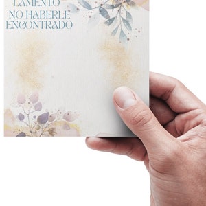 Spanish Sorry I Missed You Sticky Notes for the Field Ministry of ...