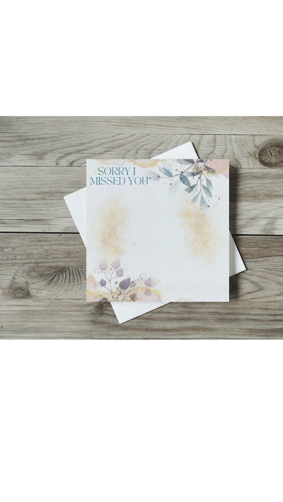 English Sorry I Missed You Sticky Notes for the Field Ministry - Etsy