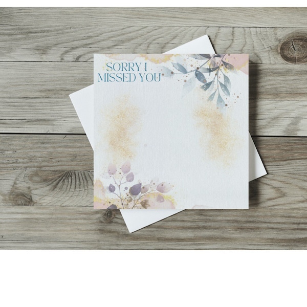 Sorry I Missed You Sticky Notes - Etsy