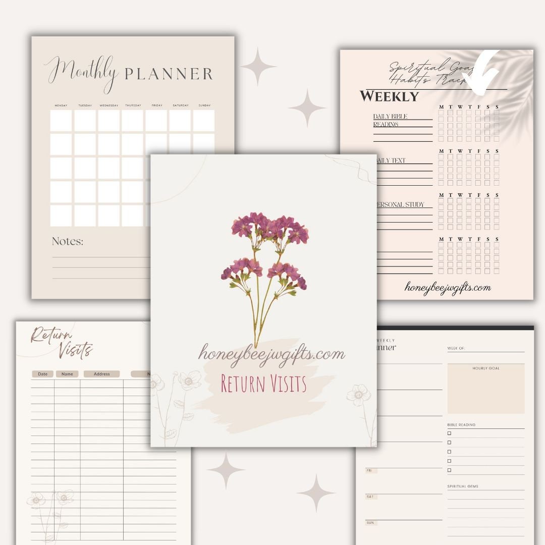 Jw Digital Return Visit Log With Extra Pages/2023 Calendar Included ...