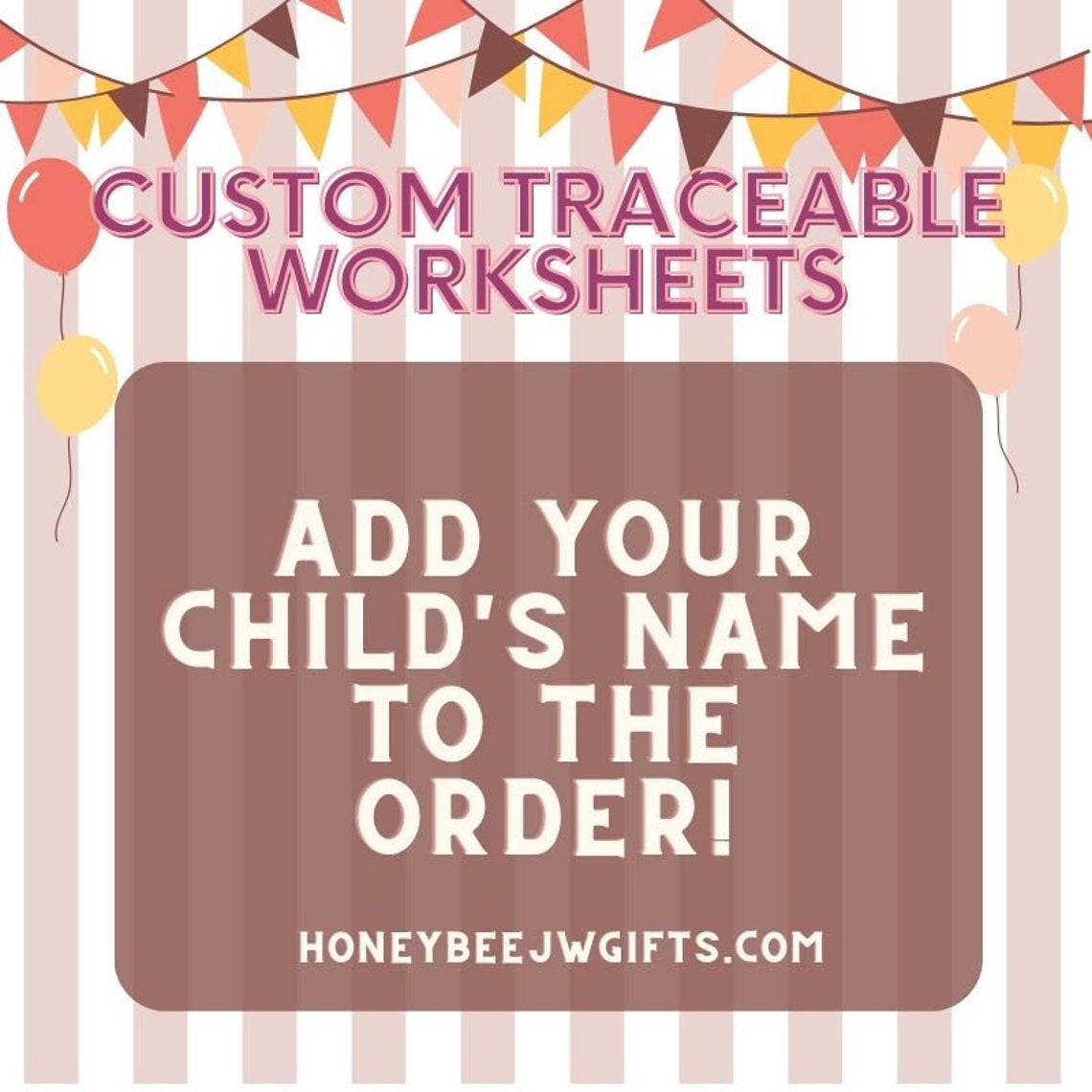 Trace Your Child's Name Custom Worksheet Printable - Etsy