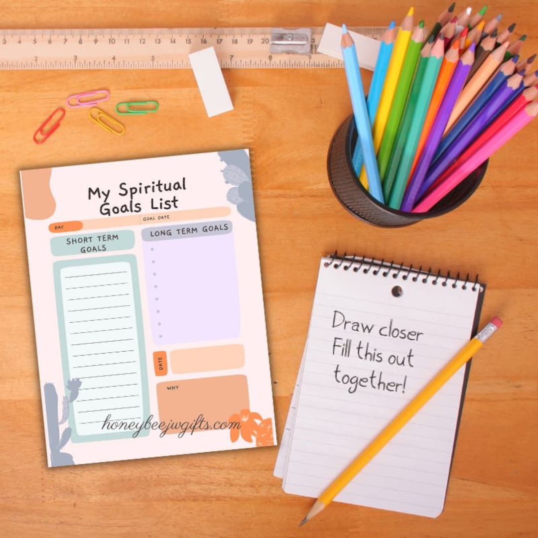 JW Kids Spiritual Goals Digital Download/jw Printables for Our Future ...