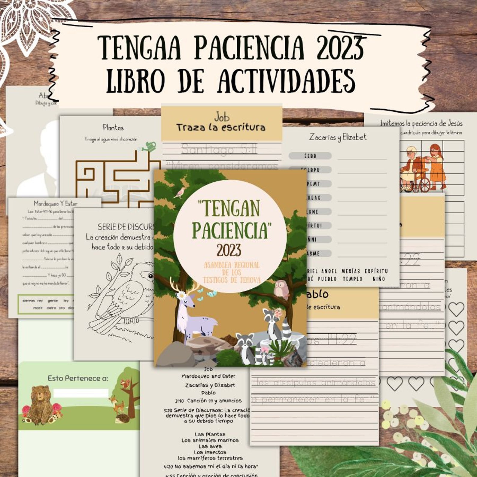 Spanish Exercise Patience 2023 Regional Convention JW Kid's Notebook/jw ...