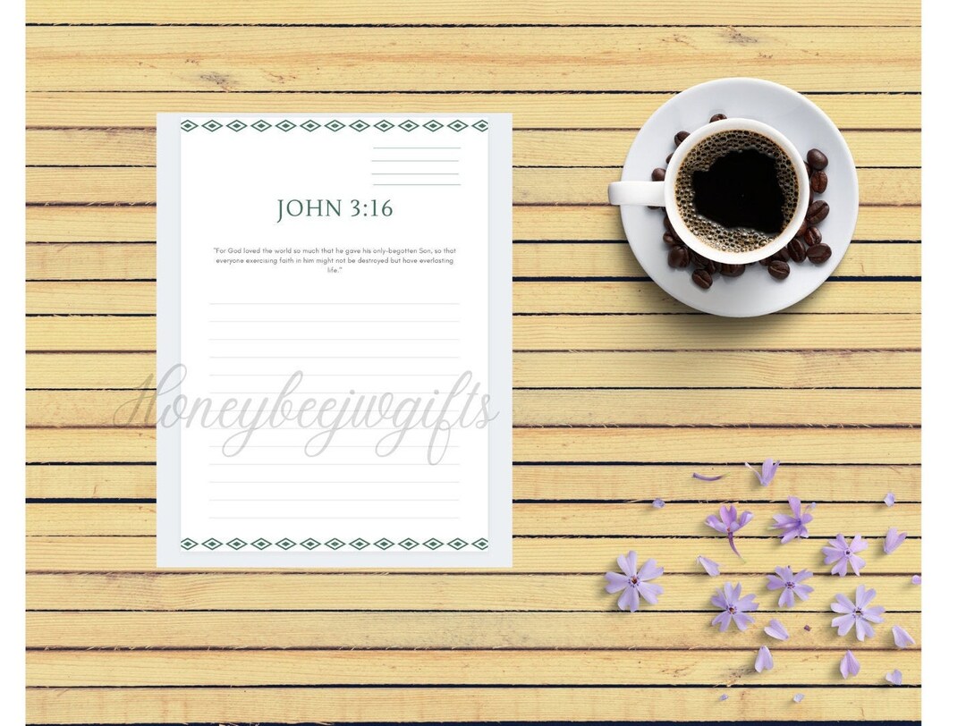 Jw Letterhead John 3:16 Letter Writing Stationery/printable Pages for ...