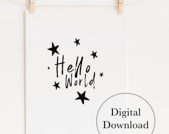 Hello World Print | Etsy
