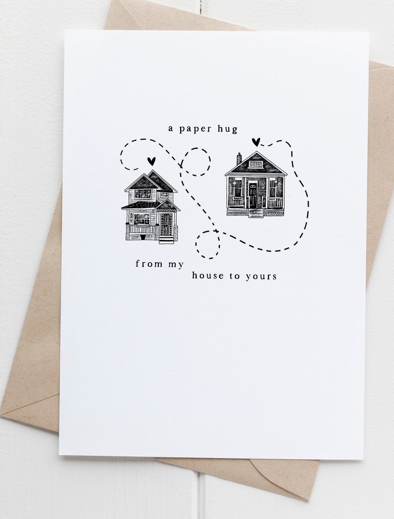 Paper Hug Card I Miss You Long Distance Thinking of You - Etsy