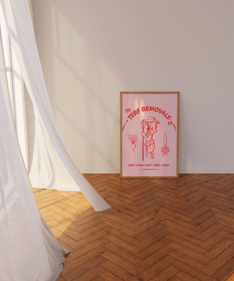 Terf Removals Co. Art Print | A4 + A5 Sizes | Illustrated Queer Poster | Home Decor Gifting for ...