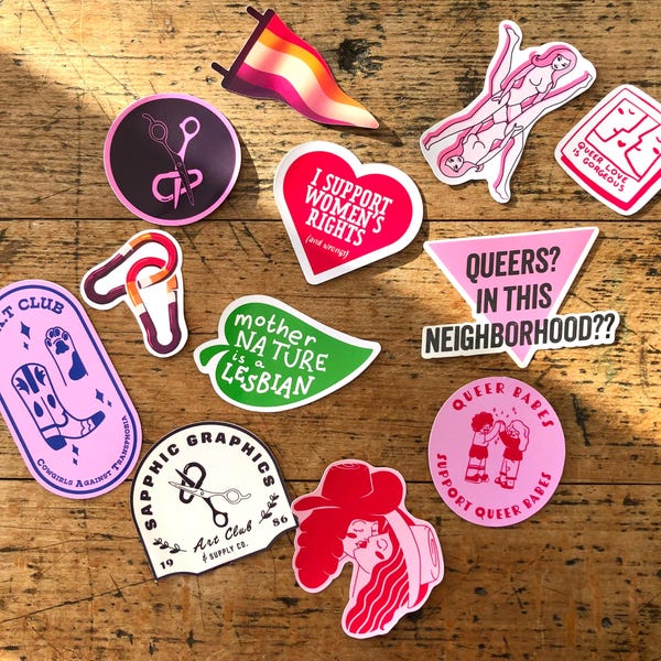 Queer Stickers Lesbian - Etsy UK