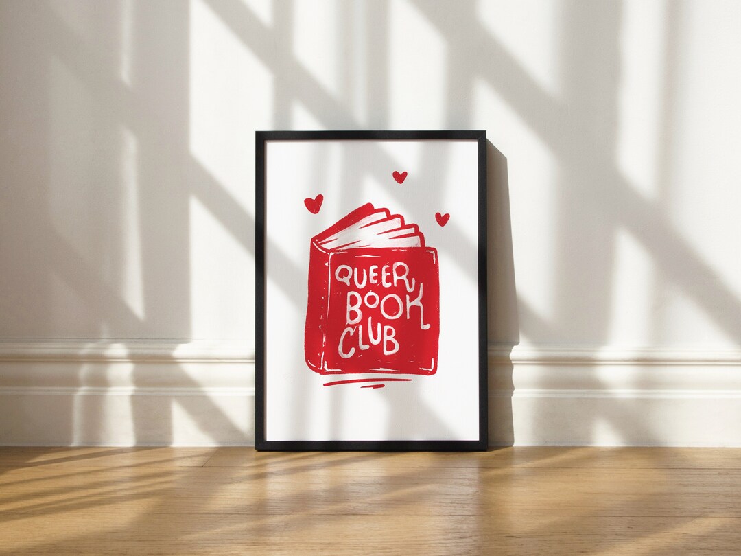 Queer Book Club Art Print | Art and Gifting for Lesbian, Gay, Bi, Trans ...
