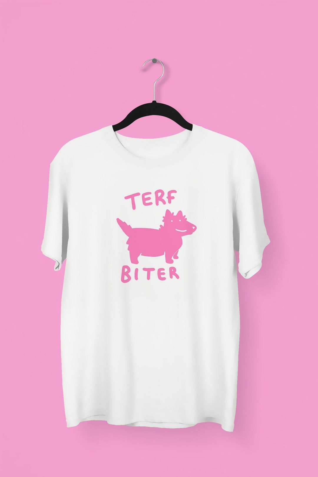 Pink Terf Biter T Shirt | Funny Trans Queer Graphic Tee | Art and ...
