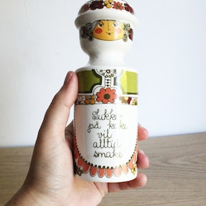 Vintage Figgjo Flint Folklore Lady Sugar Shaker, Turi Gramstad Oliver ...