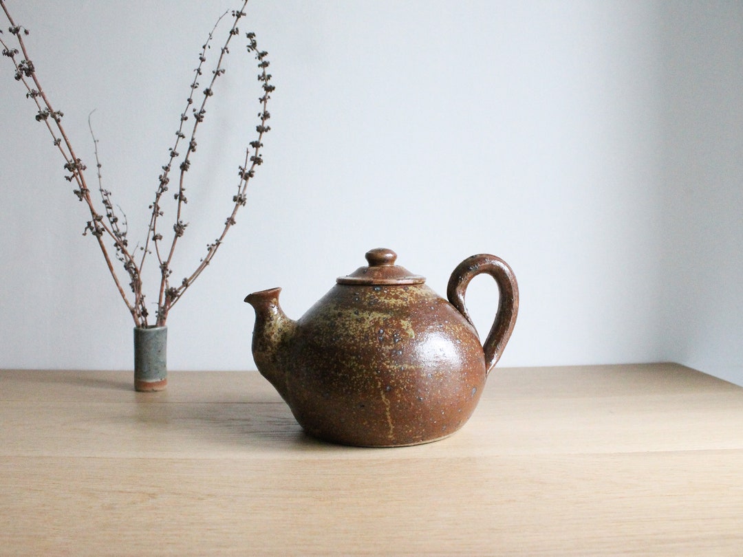 Large Vintage Stoneware Teapot, Guy BAUDAT French Handmade Pottery ...