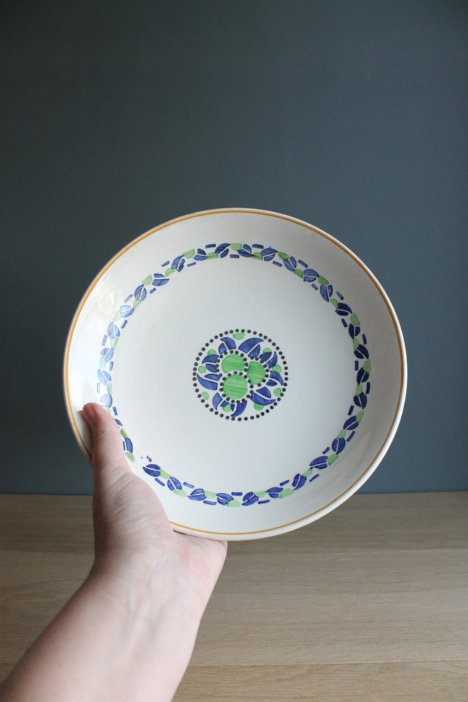 Vintage French LONGWY Compotier, C. 1930s "claudine" Pedestal Dish With ...