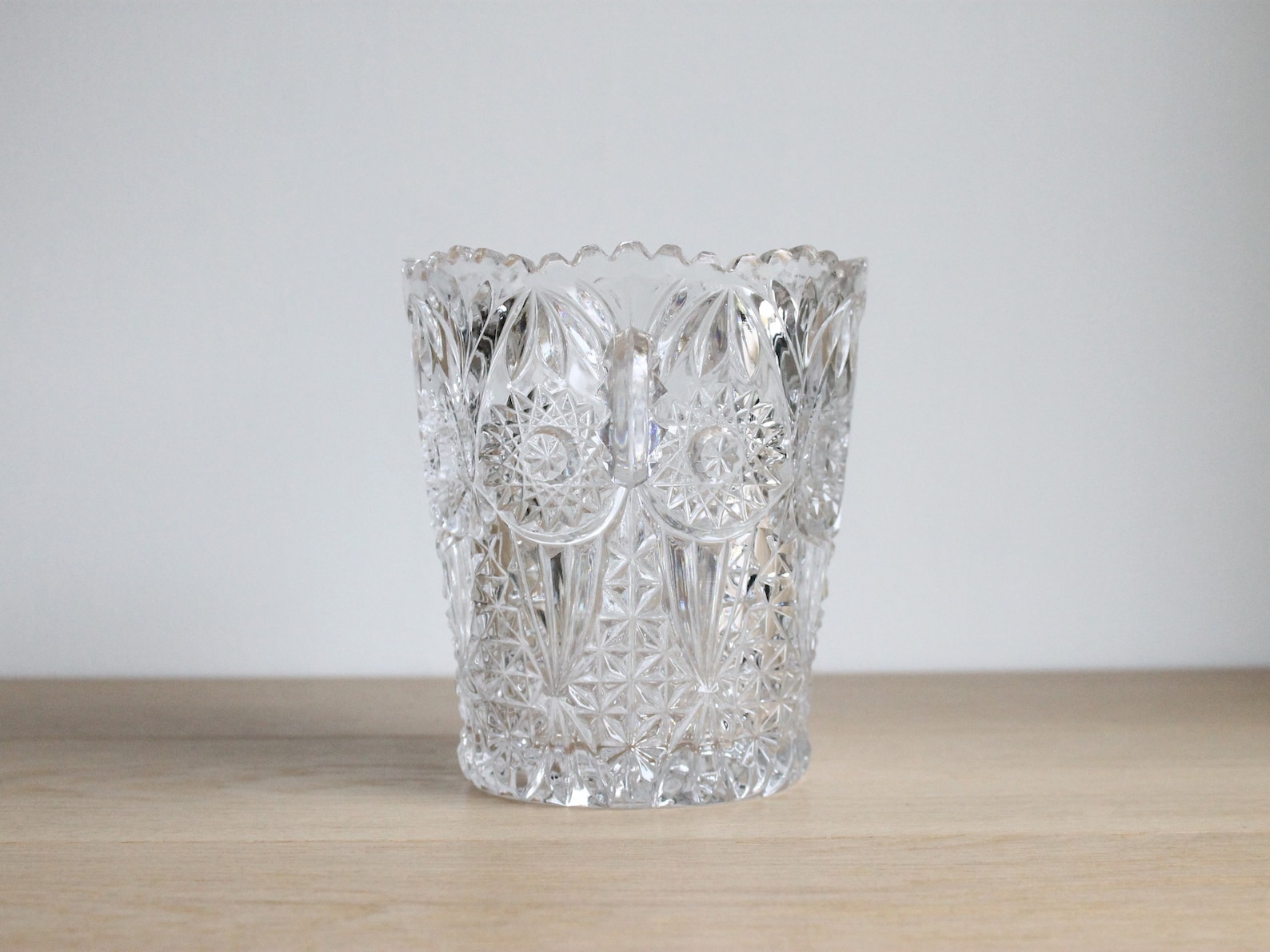 Vintage 60s Bohemia Crystal Ice Bucket Czech Molded Glass - Etsy
