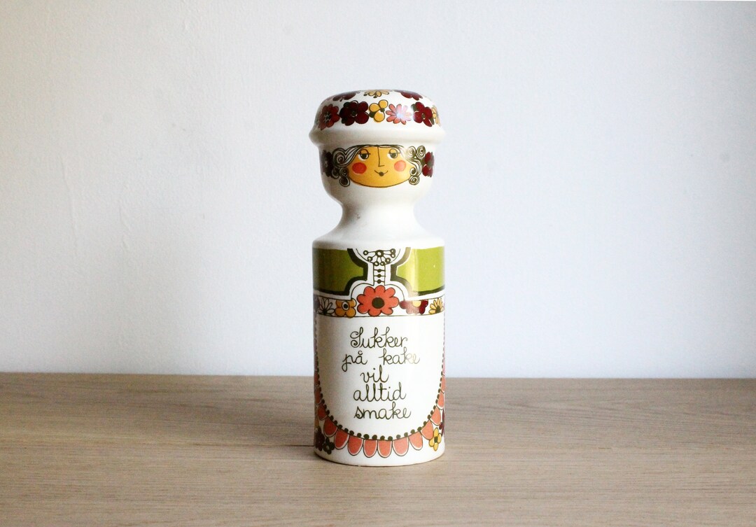 Vintage Figgjo Flint Folklore Lady Sugar Shaker, Turi Gramstad Oliver ...