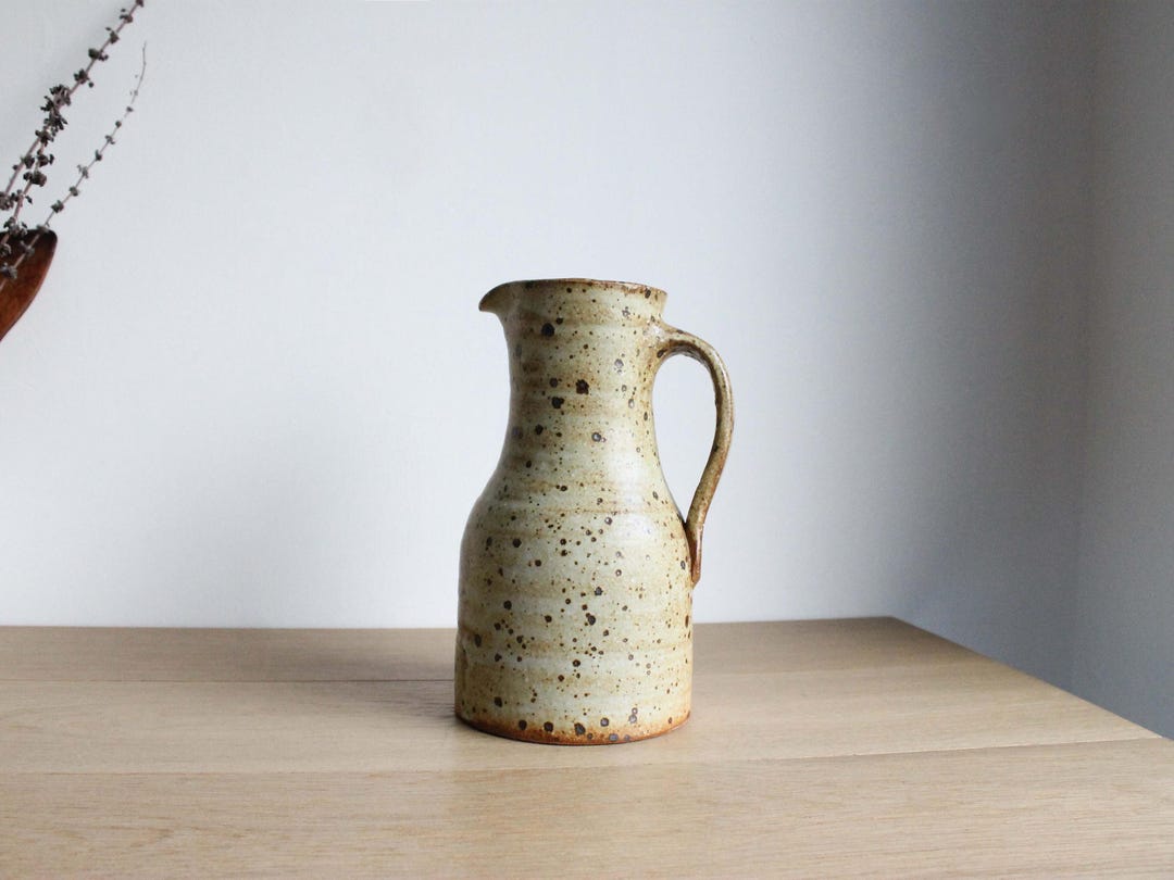 French Vintage 60s 70s Handmade Stoneware Pitcher, Saint-amand-en ...