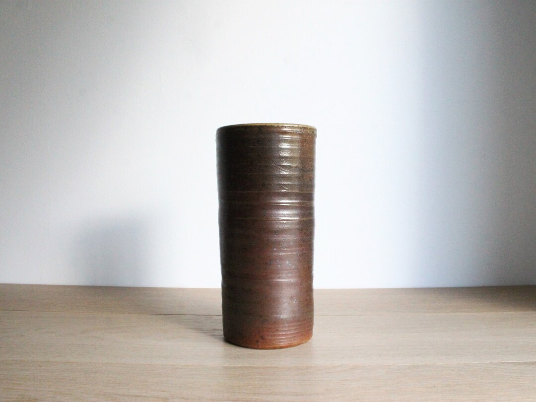 French Vintage C. 70s Handmade Rustic Stoneware Pottery Vase - Etsy