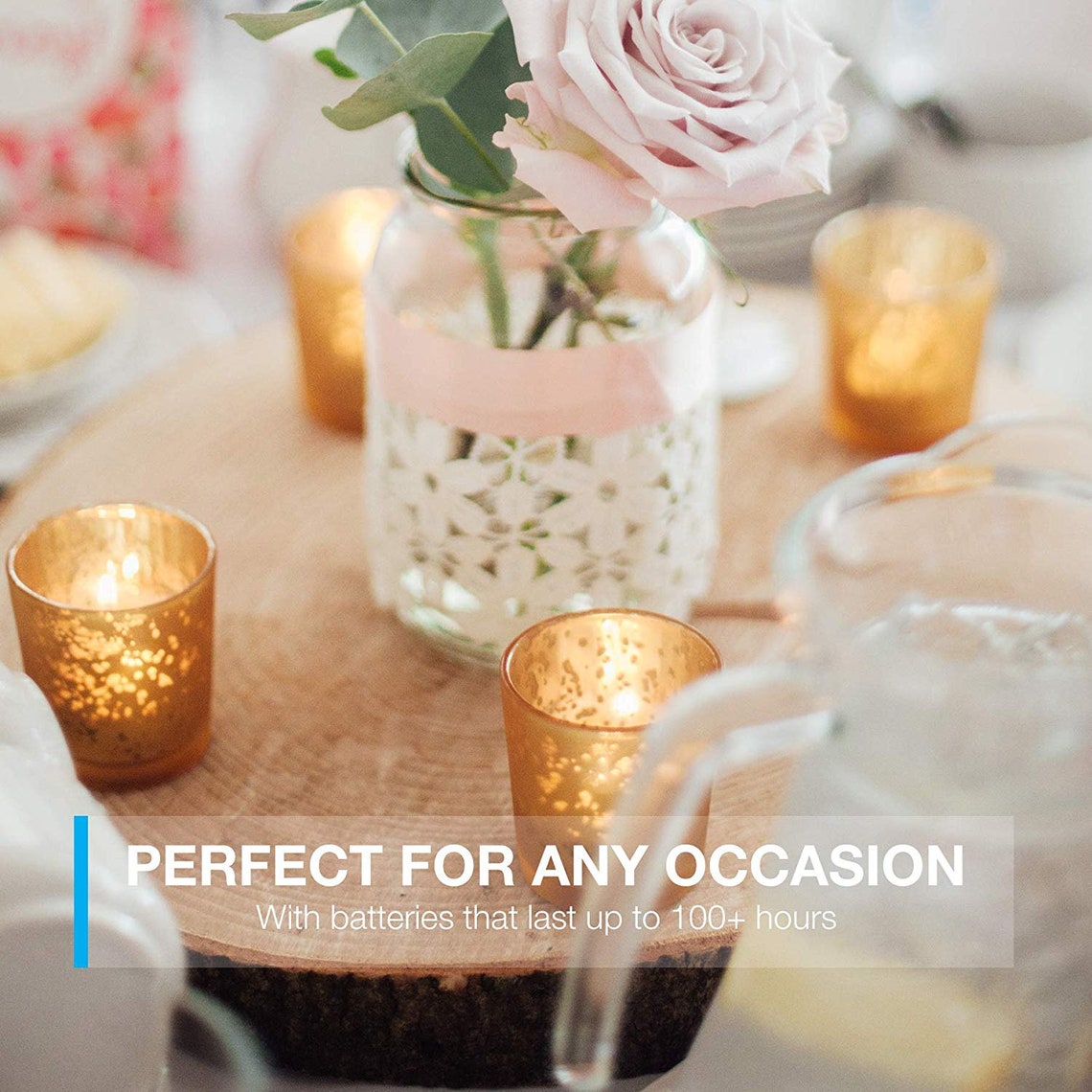 100-pack Battery Tea Lights Bulk Flameless Flickering Tea - Etsy