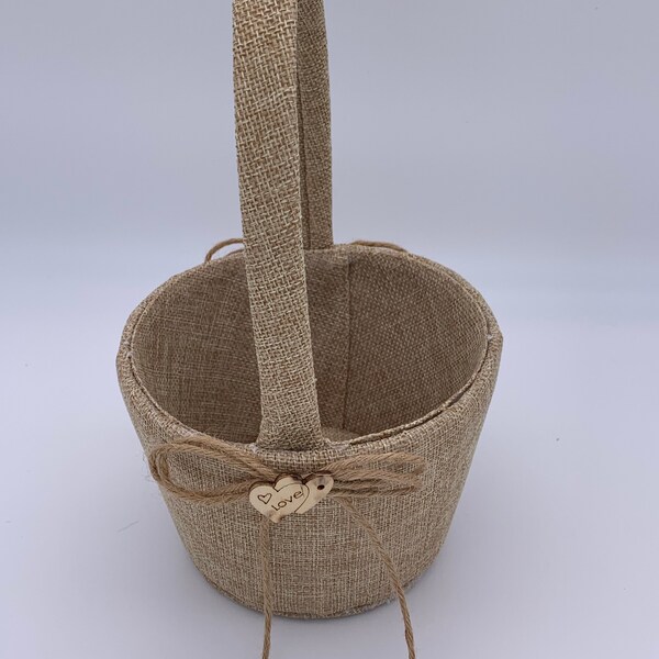 Burlap Basket - Etsy