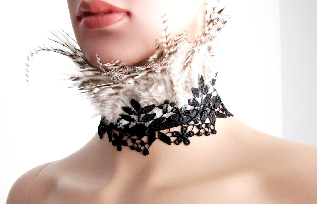 Floral Black Lace Choker, Delicate Lace Jewelry, Handmade Choker, Party ...