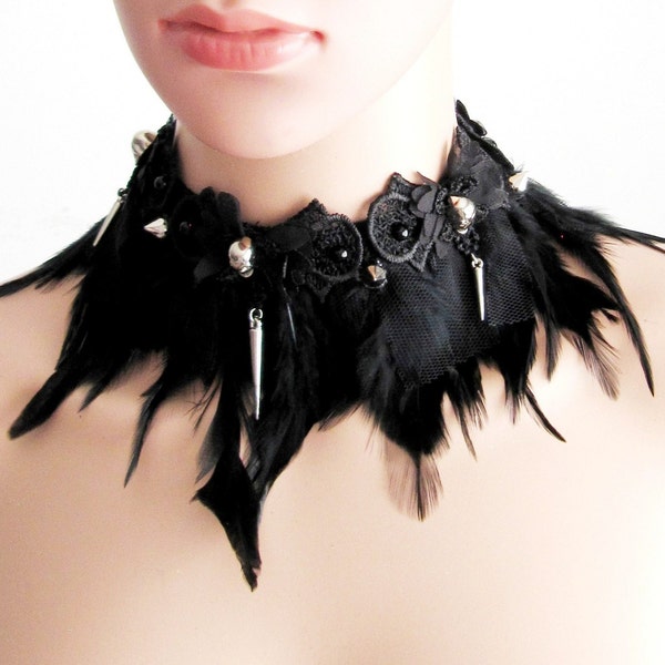 Feather Choker - Etsy