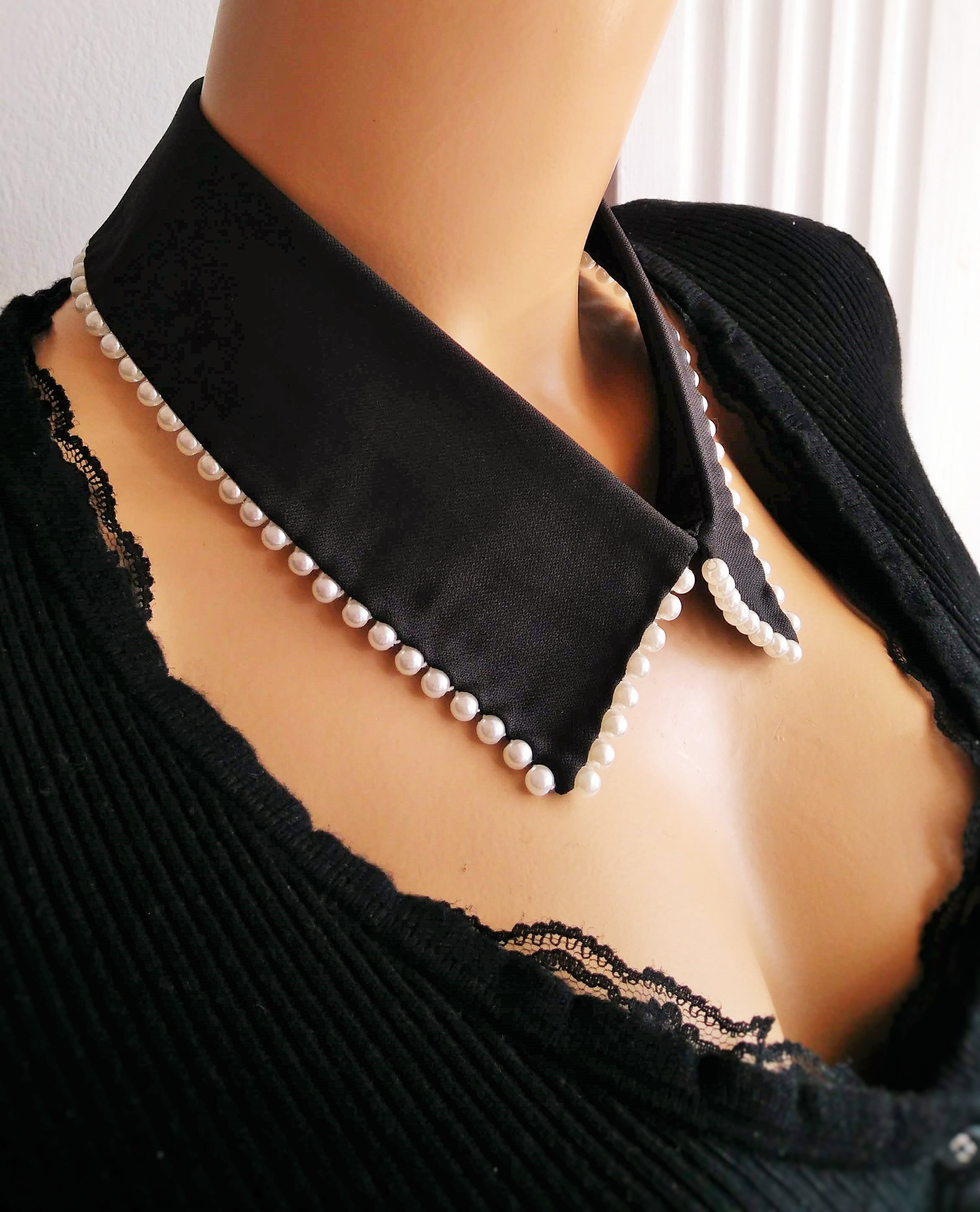 Off White Detachable Collars Boho Wedding Accessory pearls - Etsy