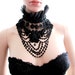 Black Wedding Dress Arm Necklace, Wedding Dress Accessory, Beaded Arm Jewelry, Upper Arm ...