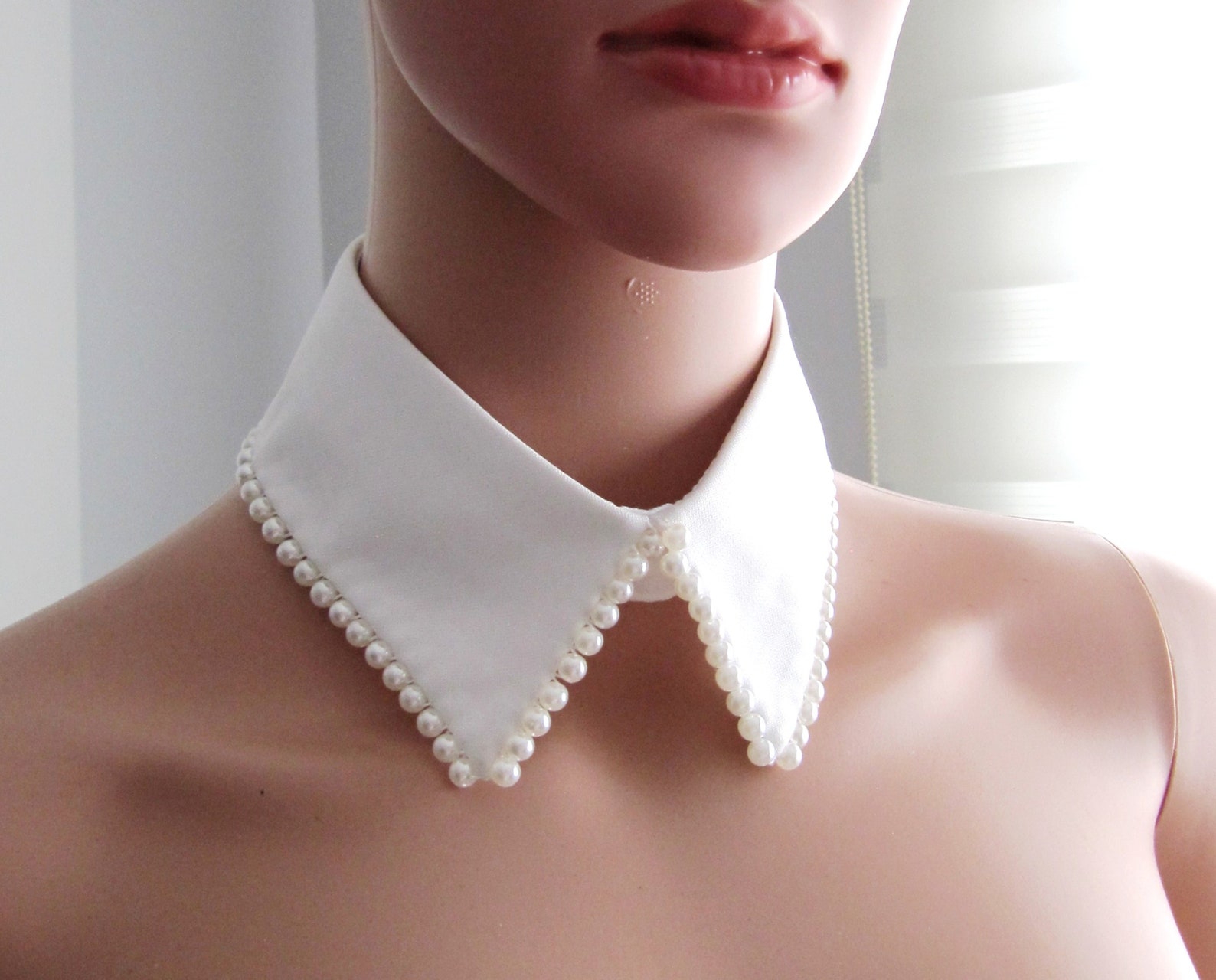 Off White Detachable Collars Boho Wedding Accessory pearls - Etsy