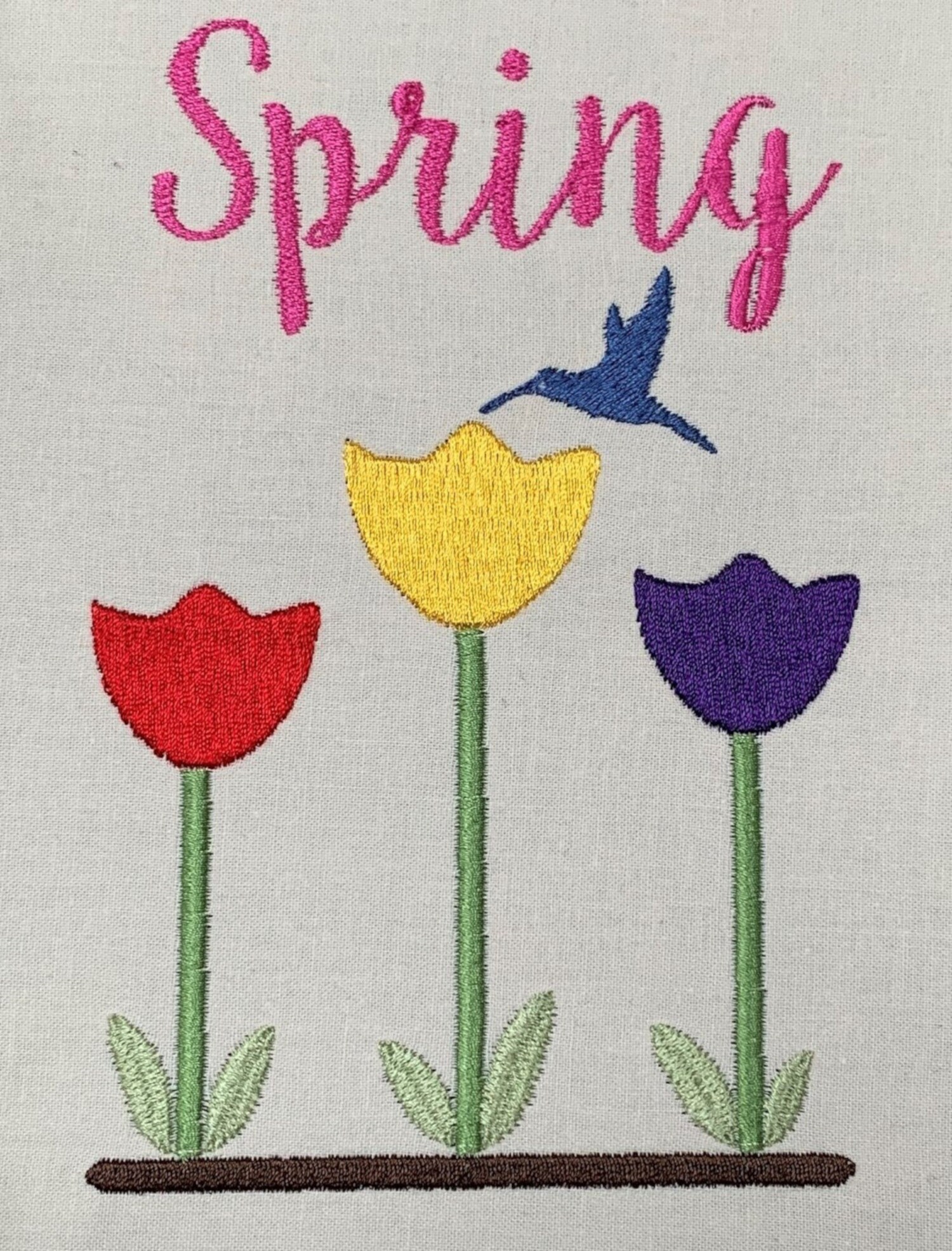 Spring Tulips Machine Embroidery 4 Sizes, Multi-format - Etsy