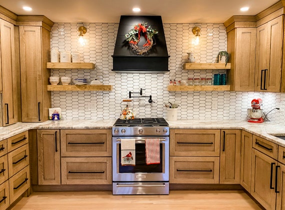 Tapered Style Range Hood With Strapping Etsy