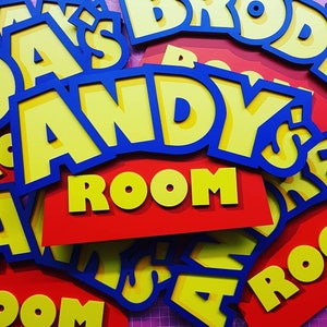 Toy Story Style Personalised Name Sign .. Any Name Made to Order - Etsy