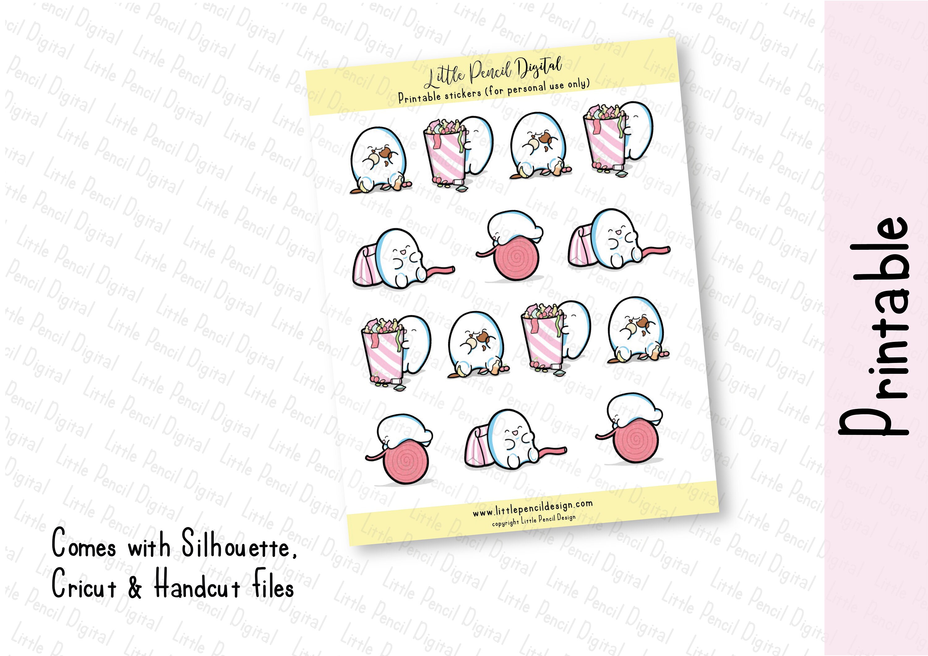 Pick N Mix Flump® Planner Stickers, Printable Character Stickers, Candy ...