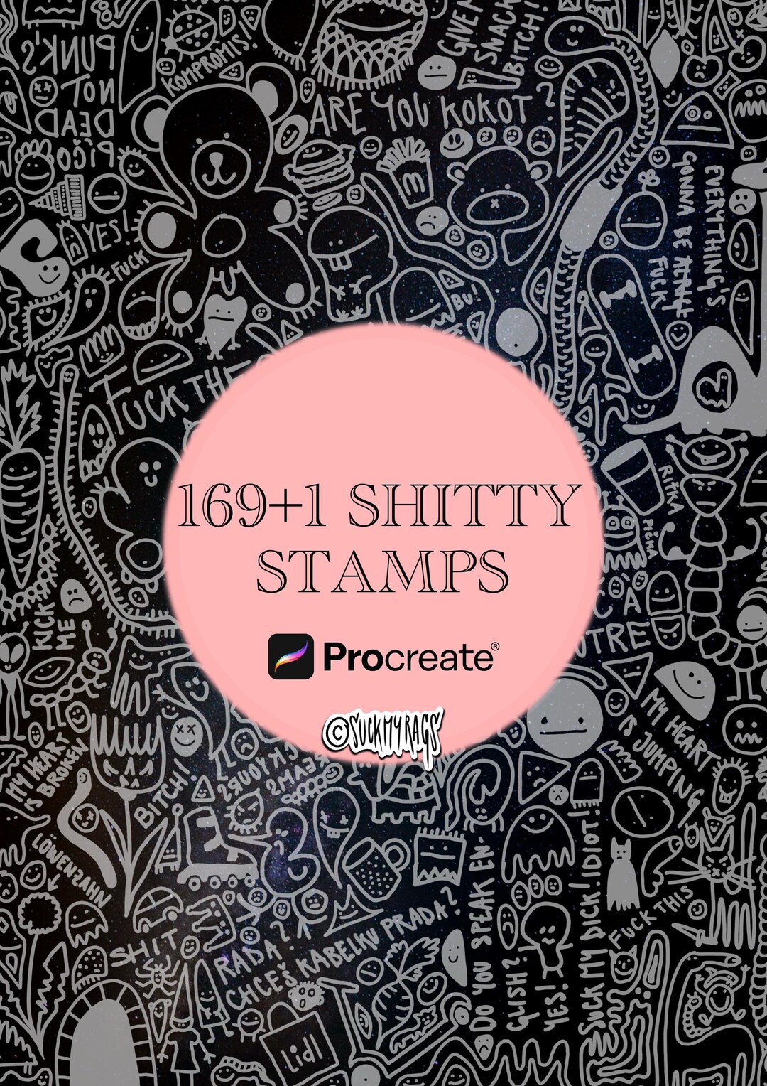 169+1 Tattoo Shitty Stamps for Procreate Brushes, Ignorant Style - Etsy