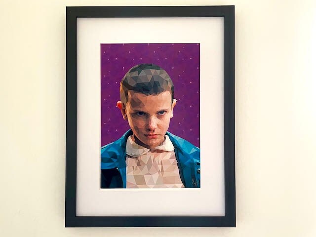 Stranger Things Eleven Print-low Poly Art Stranger Things Inspired ...