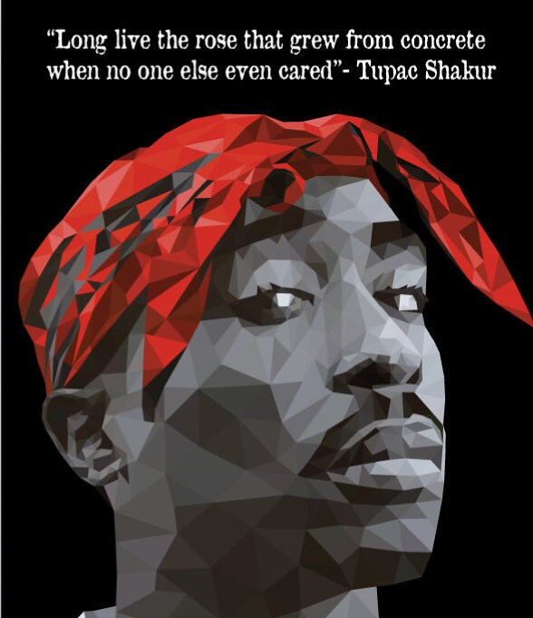 Tupac Print-the Rose That Grew From Concrete Inspired Print - Etsy