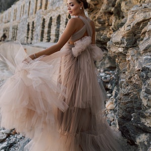 Gloria Dress in Mokko Color // Multiple Size Infinity Style Dress With ...