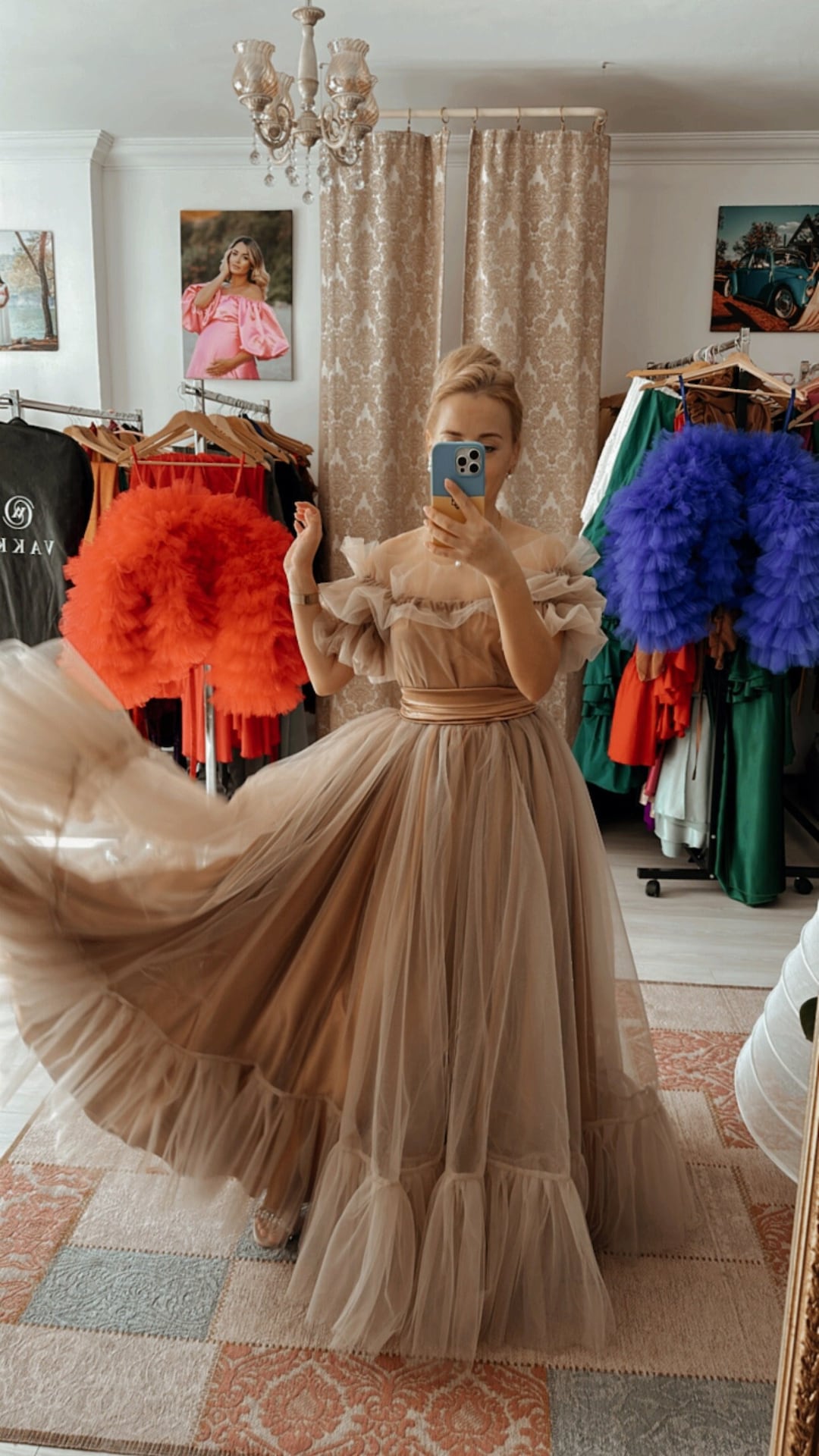 Ophelia Dress // Mokko Color Dress Custom Color Princess Prom Dress ...