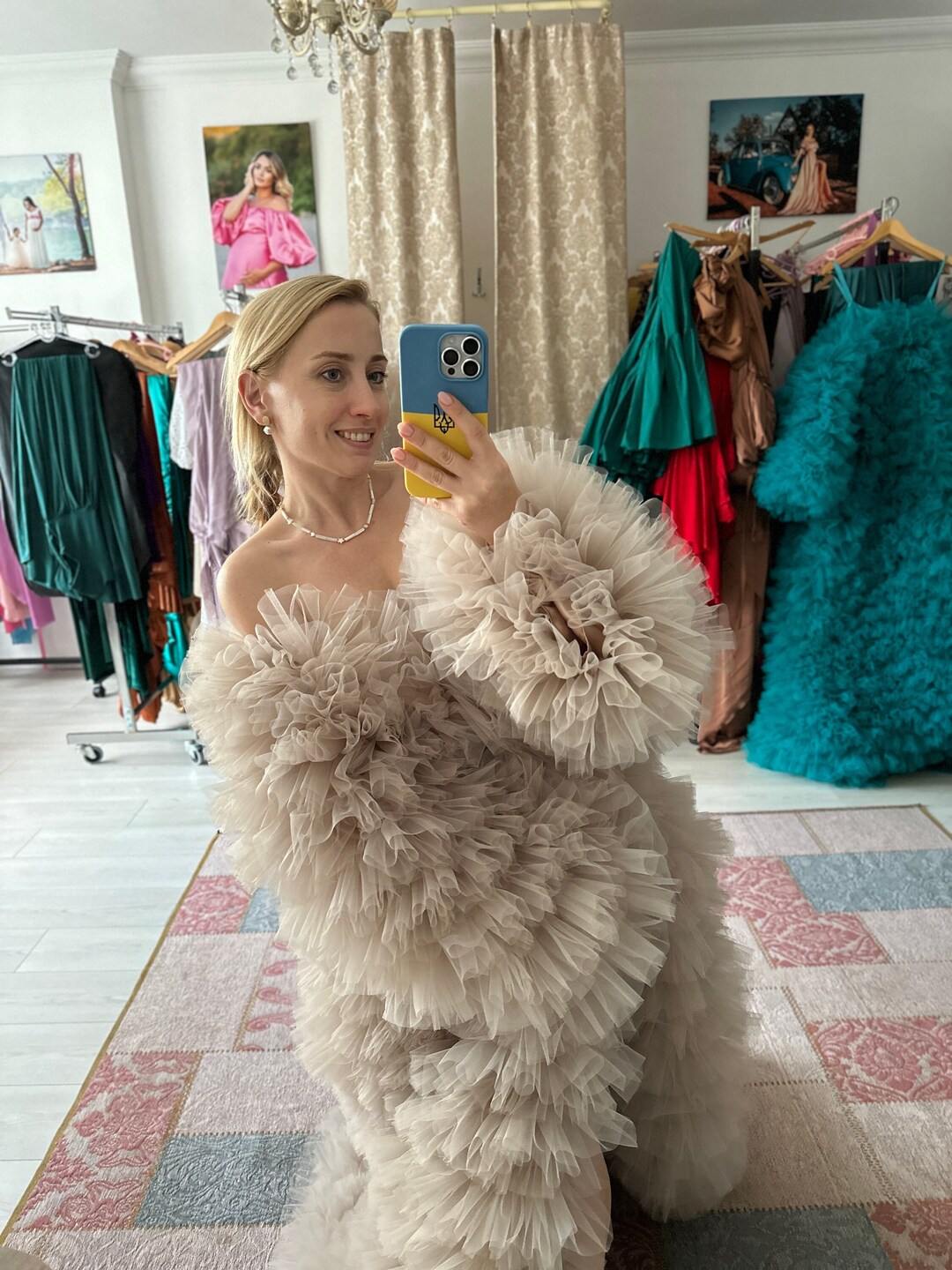 Andrea Tulle Coat in Mokko Color // Bestseller Favorite Color Maternity ...