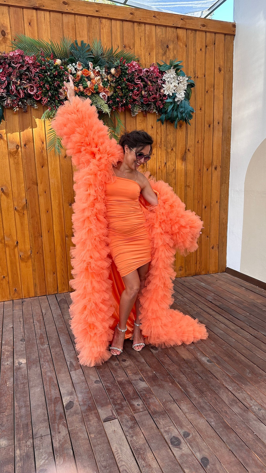 Andrea Coat in Orange Color Mini Dress Fast Free Shipping Maternity ...