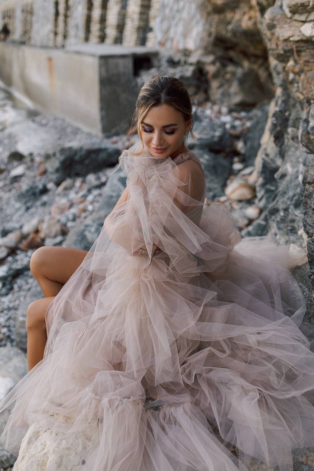 Gloria Dress in Mokko Color // Multiple Size Infinity Style Dress With ...