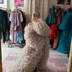 Andrea Tulle Coat in Mokko Color // Bestseller Favorite Color Maternity ...